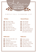 Autumn Cleaning Checklist with Printable - Nikki's Plate
