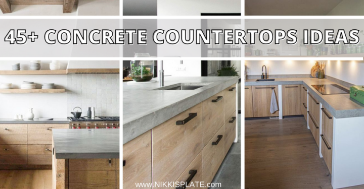 45 Beautiful Kitchens With Concrete Countertops - Nikki's Plate