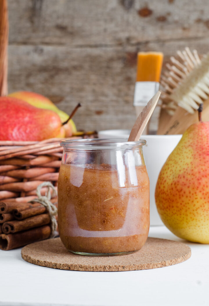 DIY Cinnamon and Pear Face Mask Recipe - Nikki's Plate