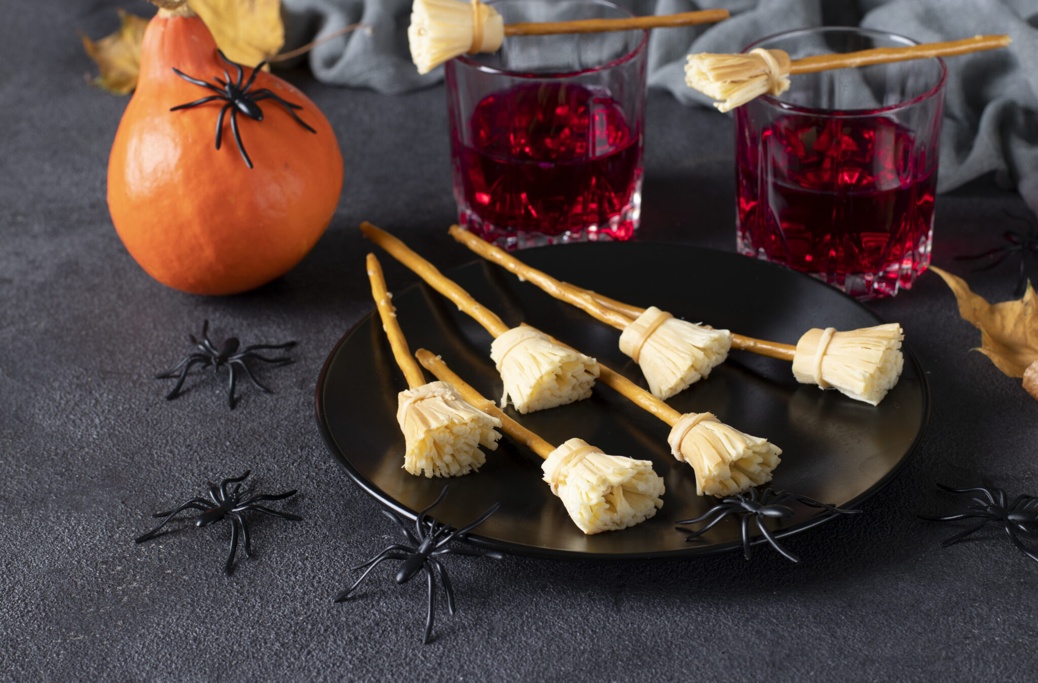 Cheese Broomsticks (Healthy Halloween Snacks) - Nikki's Plate