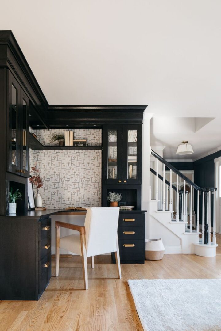 25 Dark Home Office Designs for a Moody Vibe - Nikki's Plate