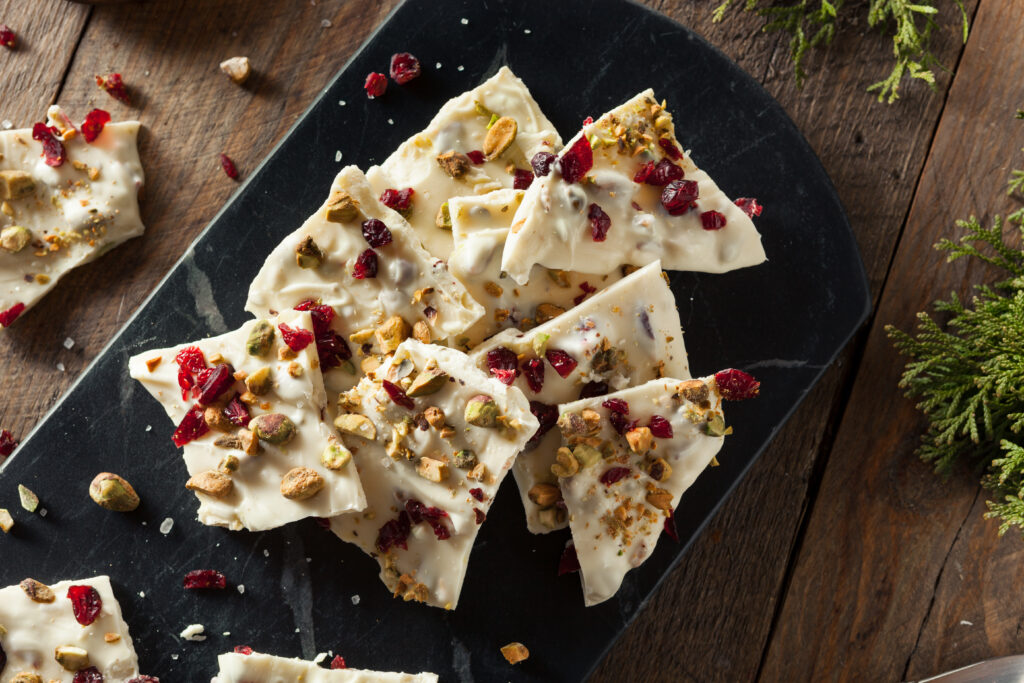 Holiday White Candy Bark Recipe - Nikki's Plate