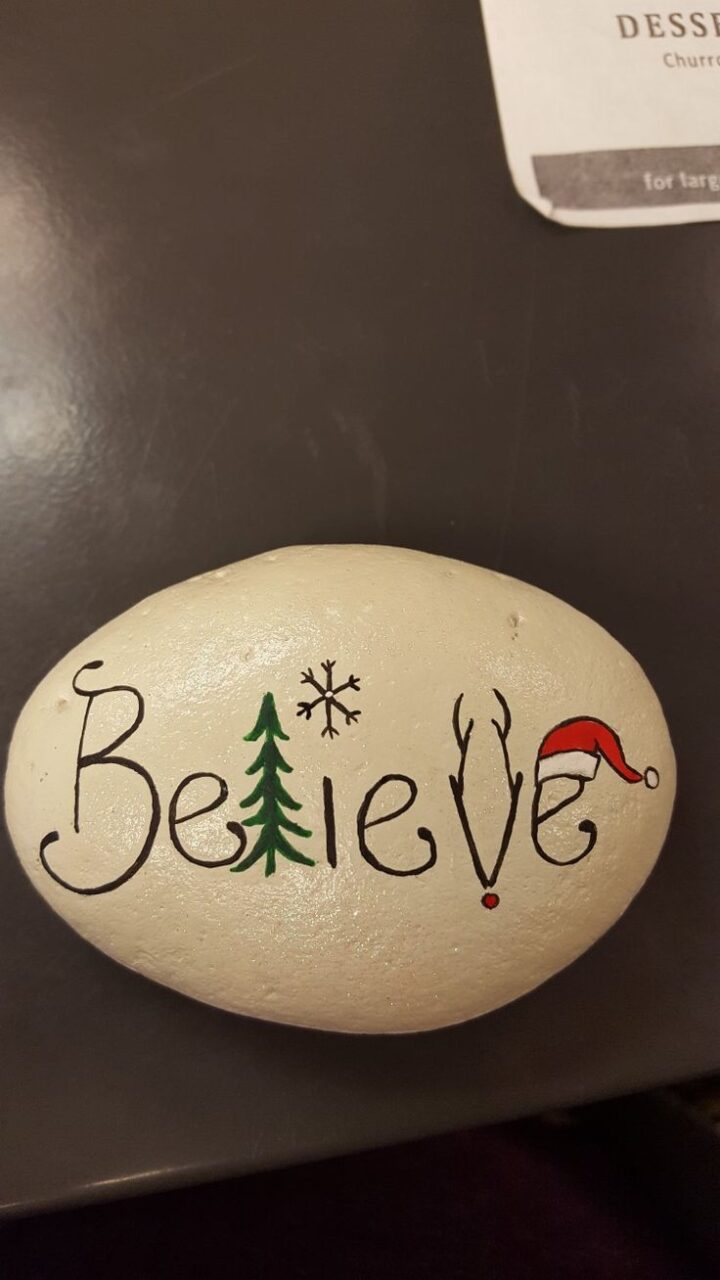 30 Cute Christmas Rock Painting Ideas - Nikki's Plate