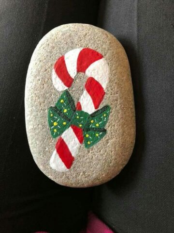 30 Cute Christmas Rock Painting Ideas - Nikki's Plate