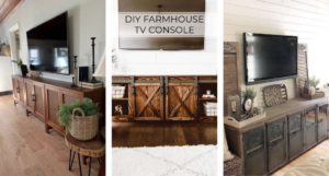 20 Farmhouse TV Stand Ideas for a Rustic Vibe - Nikki's Plate