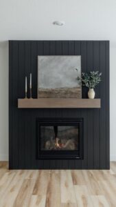 15 Black Shiplap Fireplace Ideas for a Moody Vibe - Nikki's Plate