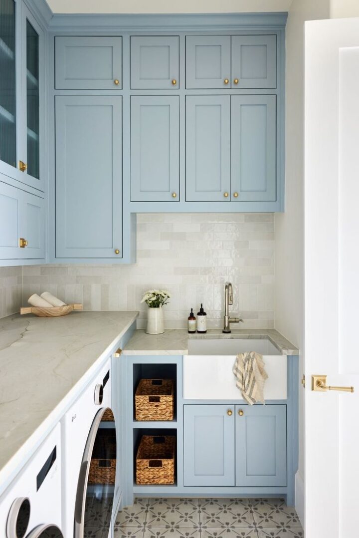 15 Pretty Light Blue Laundry Room Ideas - Nikki's Plate