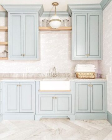 15 Pretty Light Blue Laundry Room Ideas - Nikki's Plate