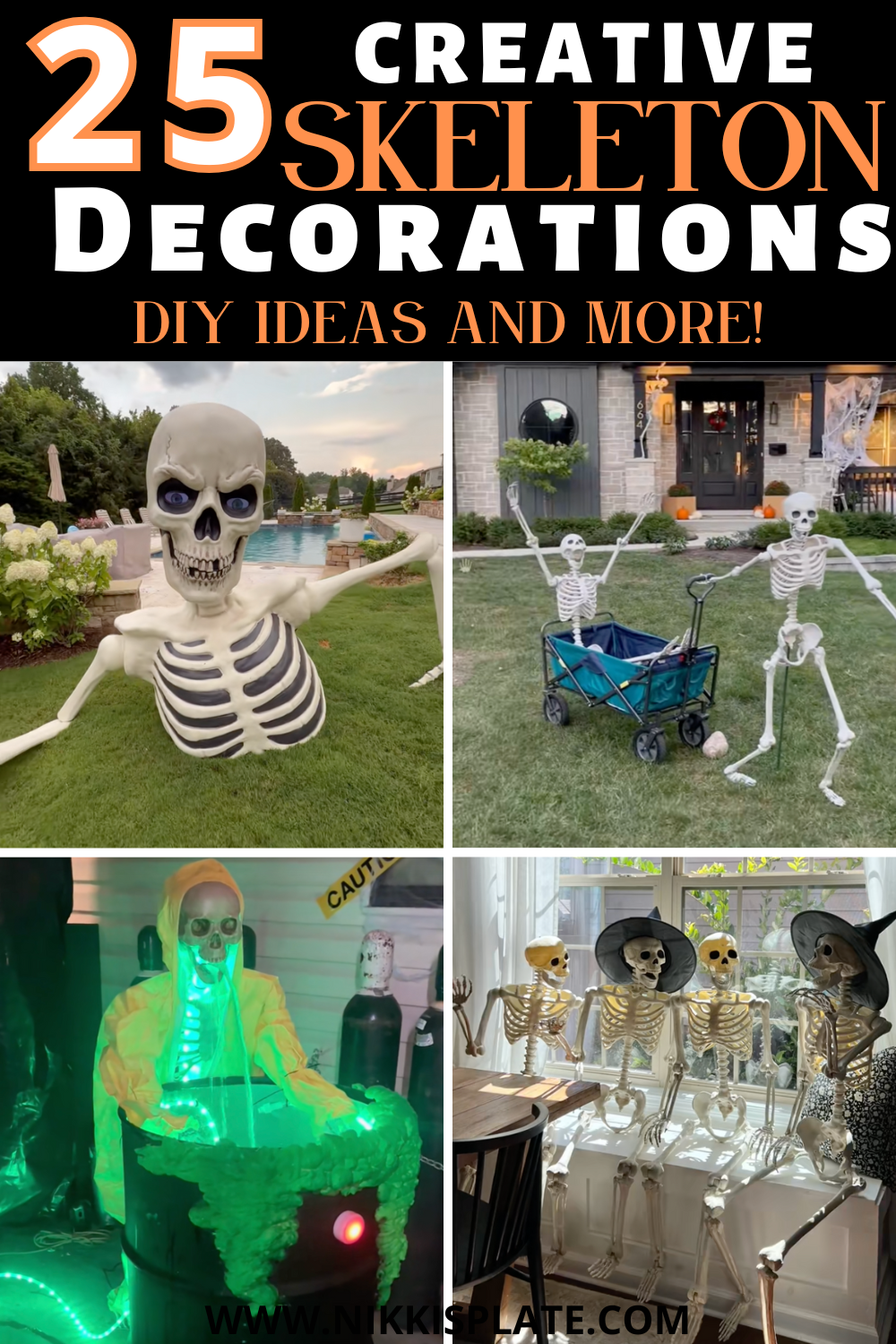 25 Creative Skeleton Decoration Ideas - Skeleton Ideas for Halloween ...