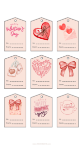 36 Free Pink Valentine's Day Printable Gift Tags - Nikki's Plate