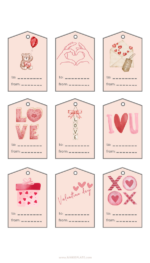 36 Free Pink Valentine's Day Printable Gift Tags - Nikki's Plate