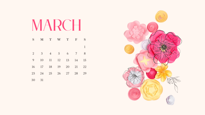 20 FREE MARCH 2025 DESKTOP CALENDAR BACKGROUNDS (EASY DOWNLOAD)