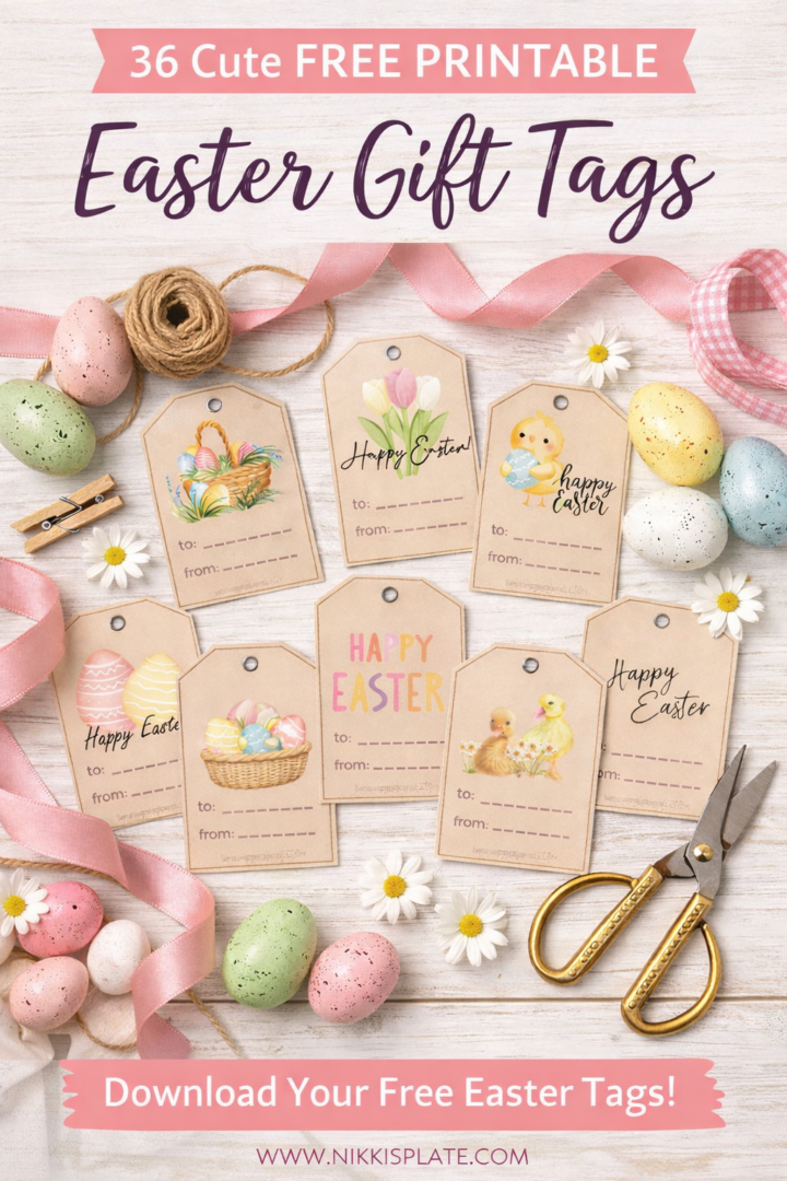 36 Free Printable Easter Gift Tags (Cute & Easy PDF Download)