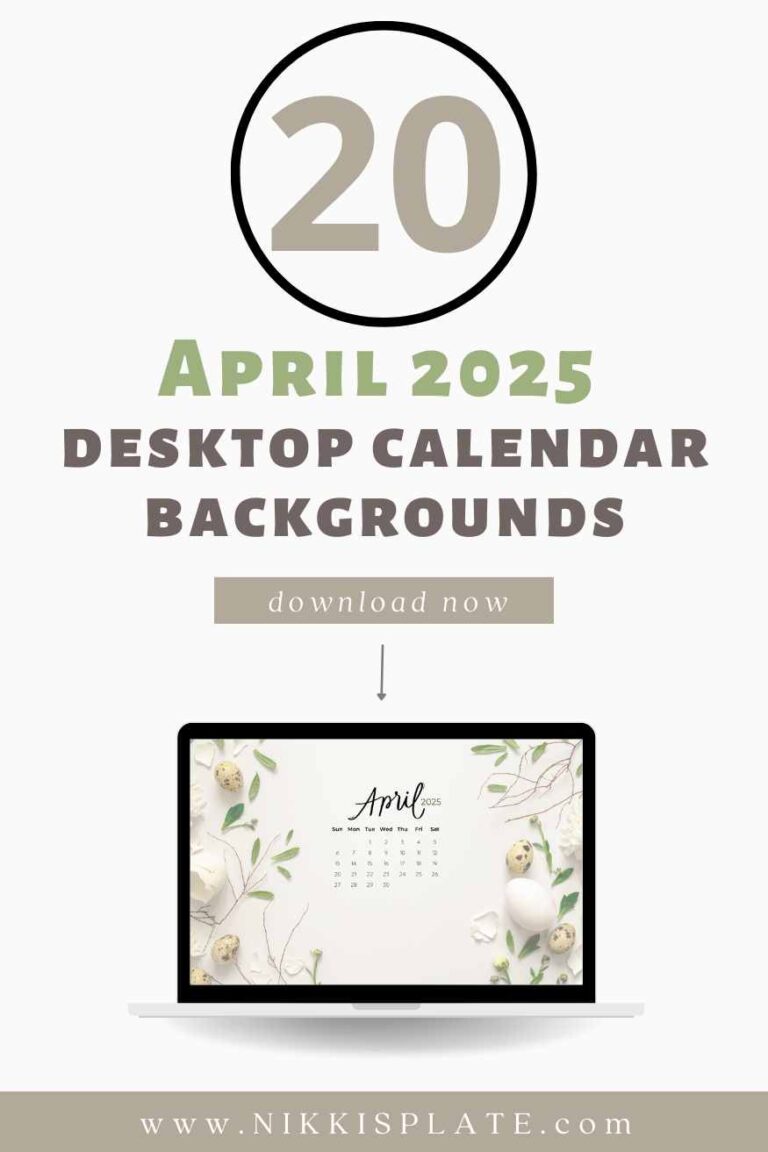 25 Free April 2025 Desktop Calendar Backgrounds (EASY DOWNLOAD) - Nikki ...