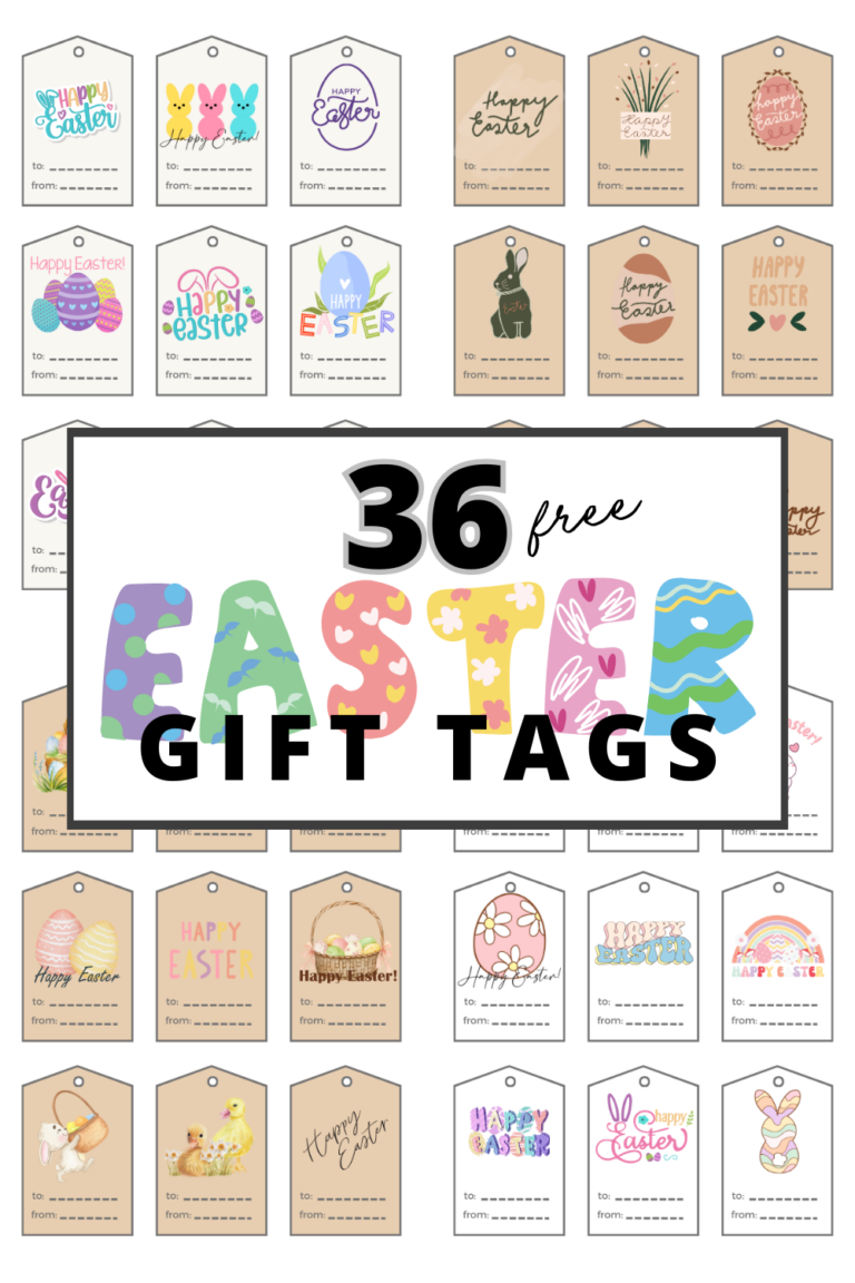 36 CUTE Free Printable Easter Gift Tags - Nikki's Plate