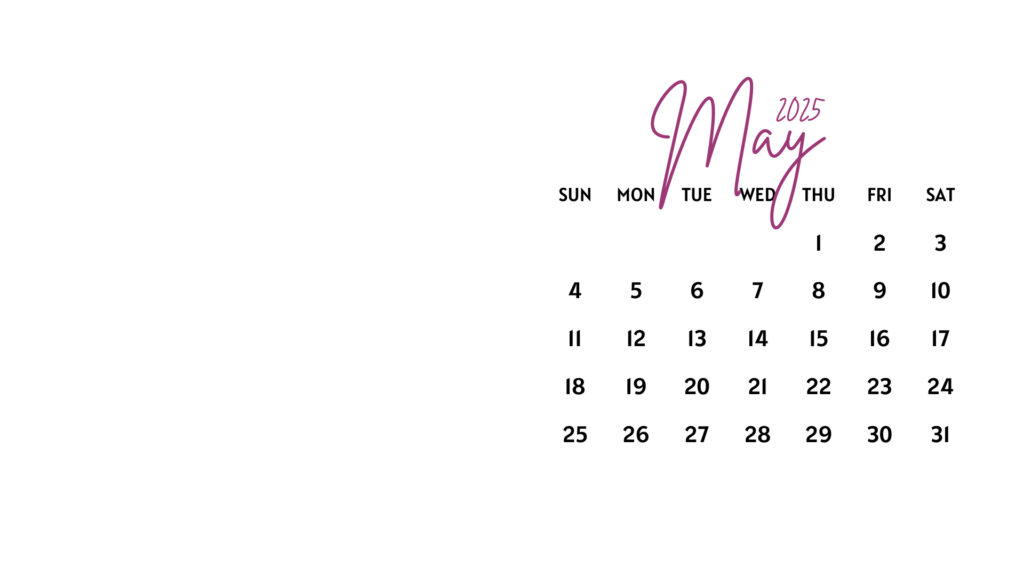 20 Free May 2025 Desktop Calendar Backgrounds (EASY DOWNLOAD)