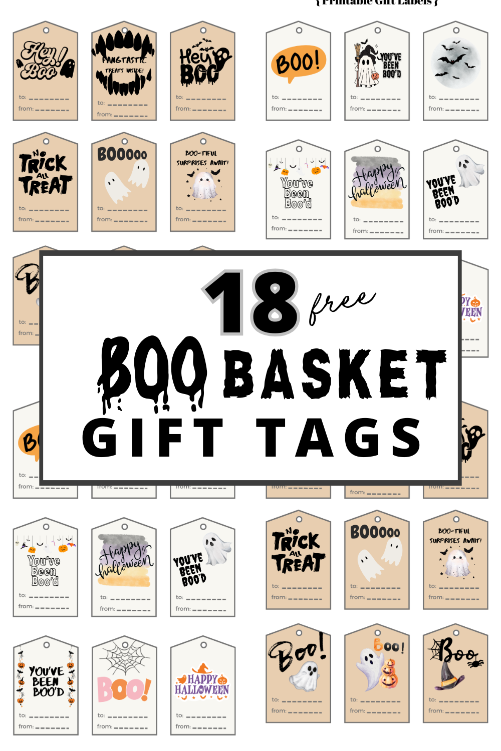 18 Free Printable Boo Basket Tags & Printable Gift Labels - NP