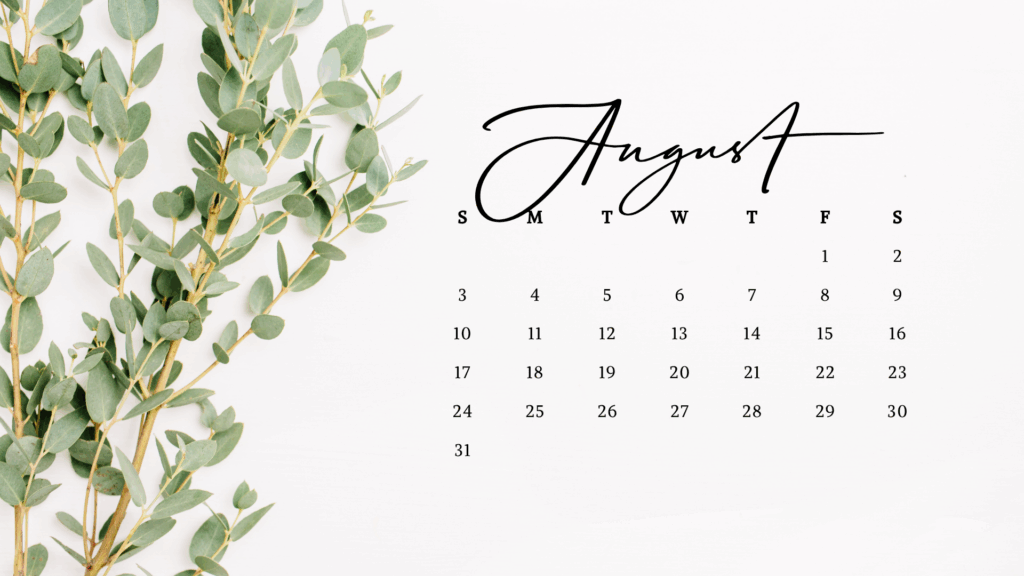 30 Free August 2025 Desktop Calendar Backgrounds (EASY DOWNLOAD)