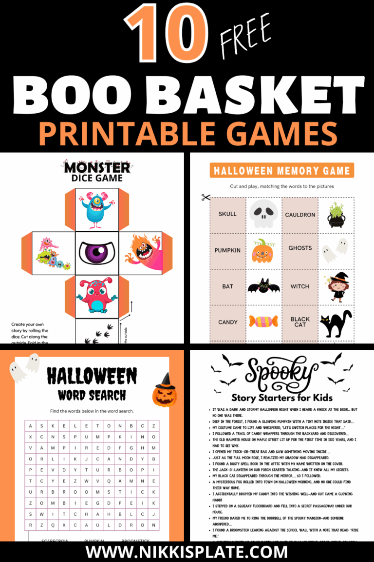 10 Free Printable Boo Basket Games (Fun Halloween Activities for Kids!)