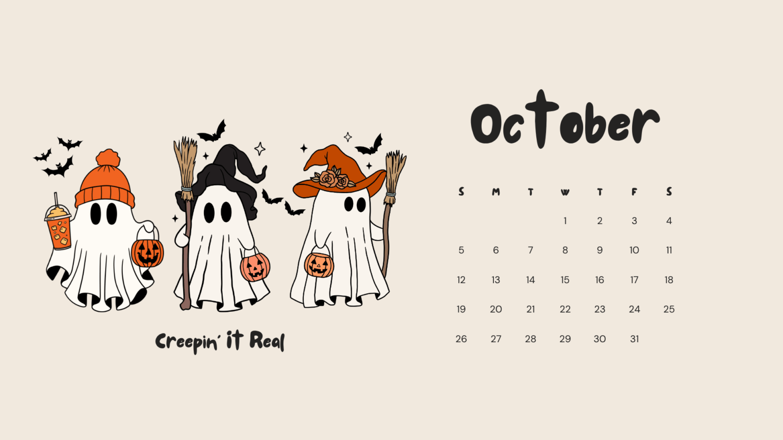 30 Free October 2025 Desktop Calendar Backgrounds (EASY DOWNLOAD)