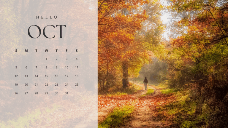 30 Free October 2025 Desktop Calendar Backgrounds (EASY DOWNLOAD)