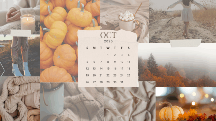 30 Free October 2025 Desktop Calendar Backgrounds (EASY DOWNLOAD)