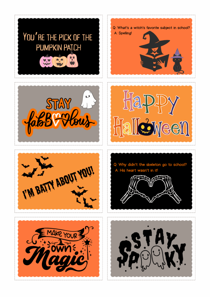 25 Free Halloween Lunchbox Notes for Kids