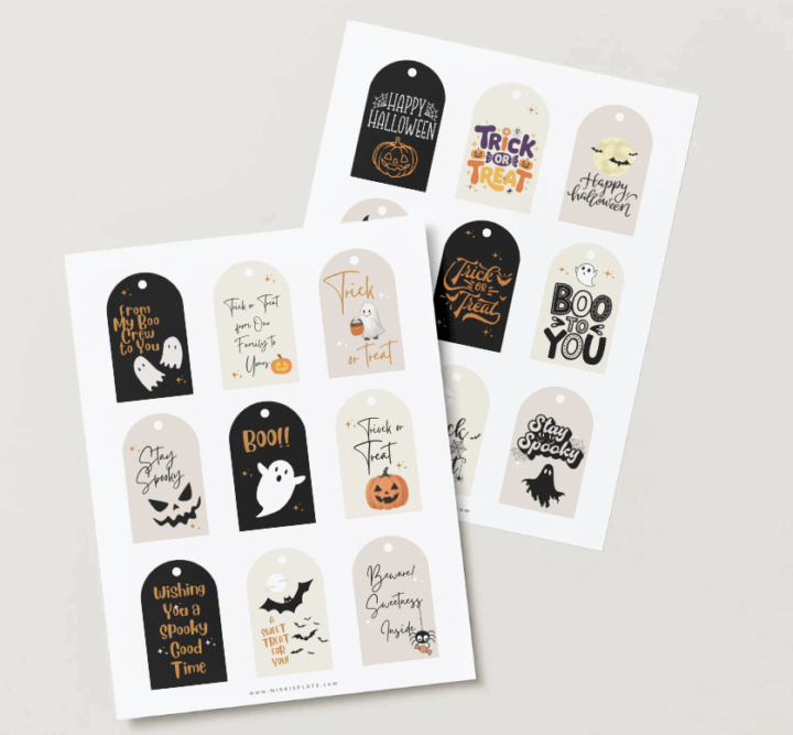 15 Free Halloween Printable Gift Tags (Cute & Spooky Designs for Treat ...