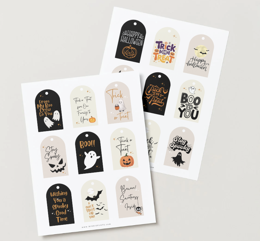 15 Free Halloween Printable Gift Tags (Cute & Spooky Designs for Treat ...