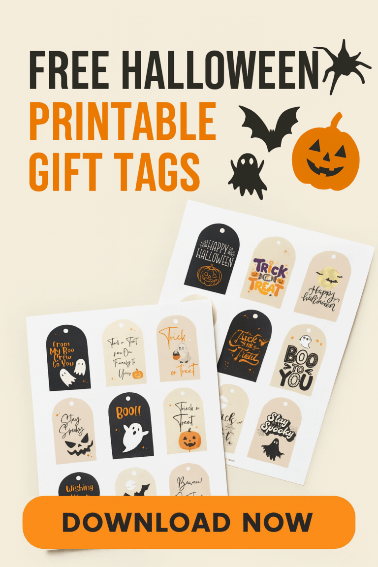 15 Free Halloween Printable Gift Tags (Cute & Spooky Designs for Treat ...