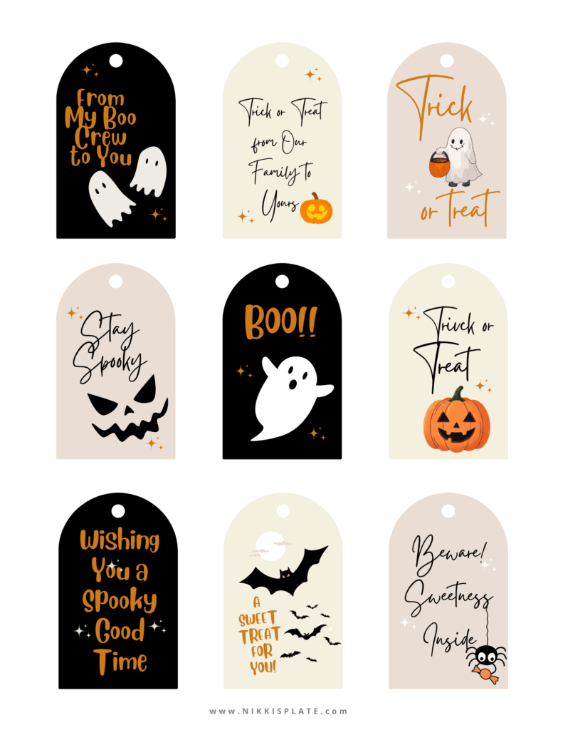 15 Free Halloween Printable Gift Tags (Cute & Spooky Designs for Treat ...