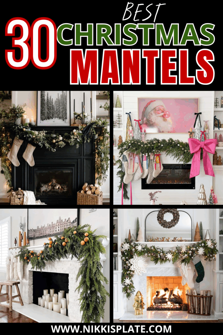 30 Best Christmas Mantel Ideas for 2025 - Nikki's Plate