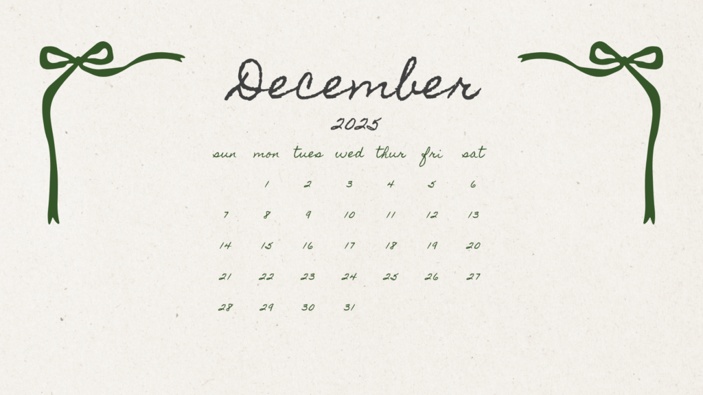 30 Free December 2025 Desktop Calendar Backgrounds (EASY DOWNLOAD)