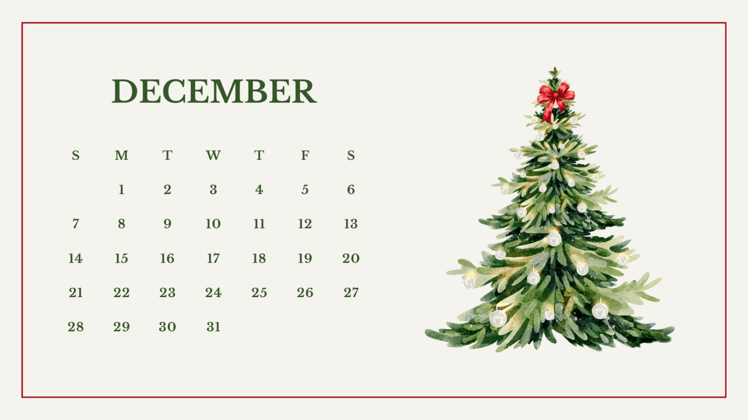 30 Free December 2025 Desktop Calendar Backgrounds (EASY DOWNLOAD)