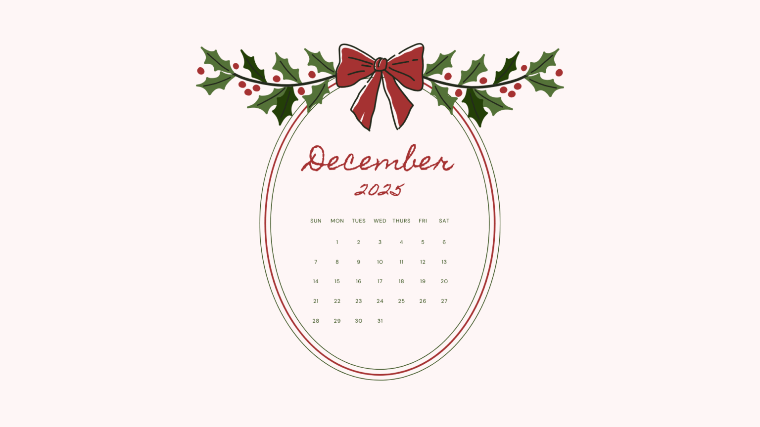30 Free December 2025 Desktop Calendar Backgrounds (EASY DOWNLOAD)