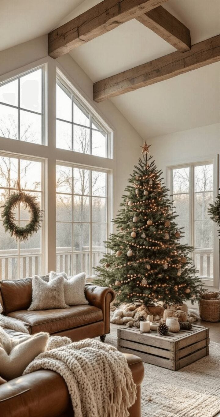 25 Farmhouse Christmas Tree Ideas to Transform Your Decor