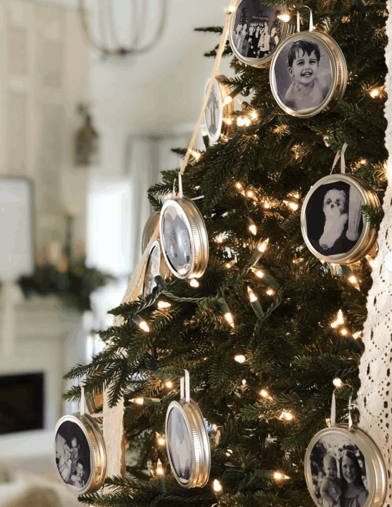 30 Best DIY Photo Ornaments to Personalize Your Christmas Tree