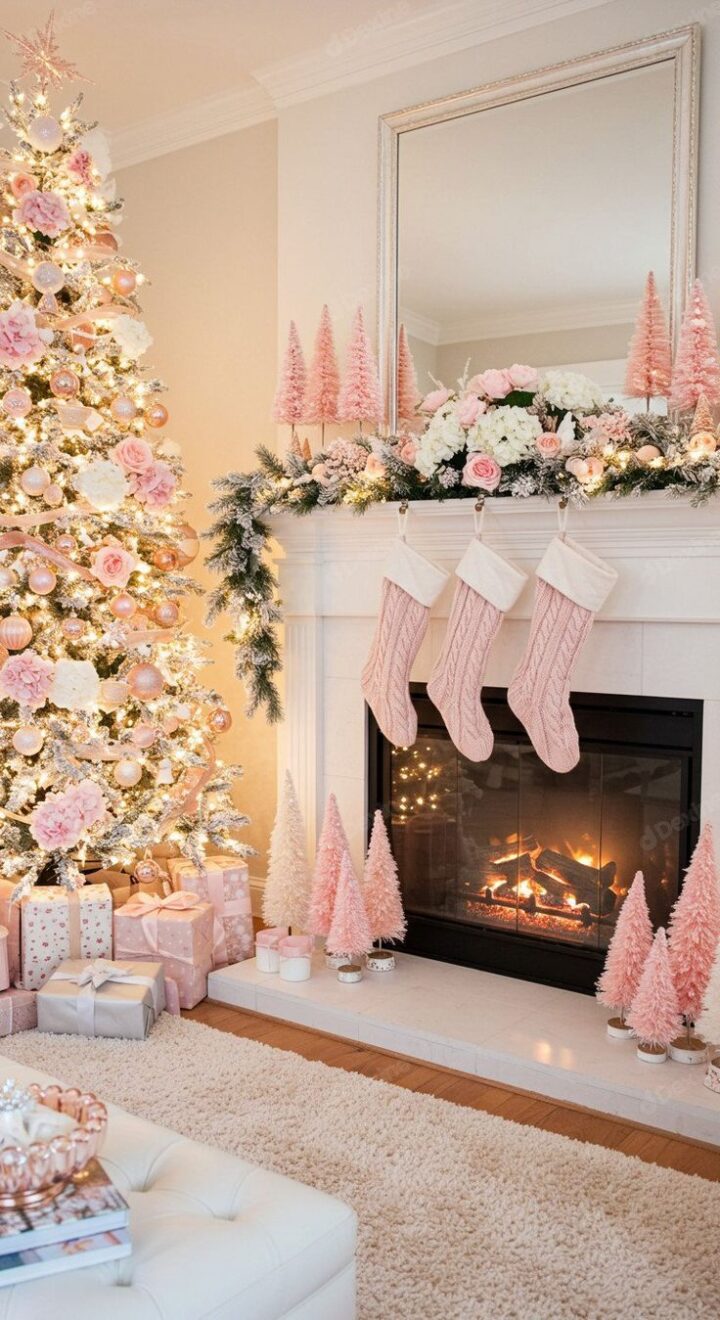 25 Pink Christmas Aesthetic Ideas for a Pretty Holiday Home - NP