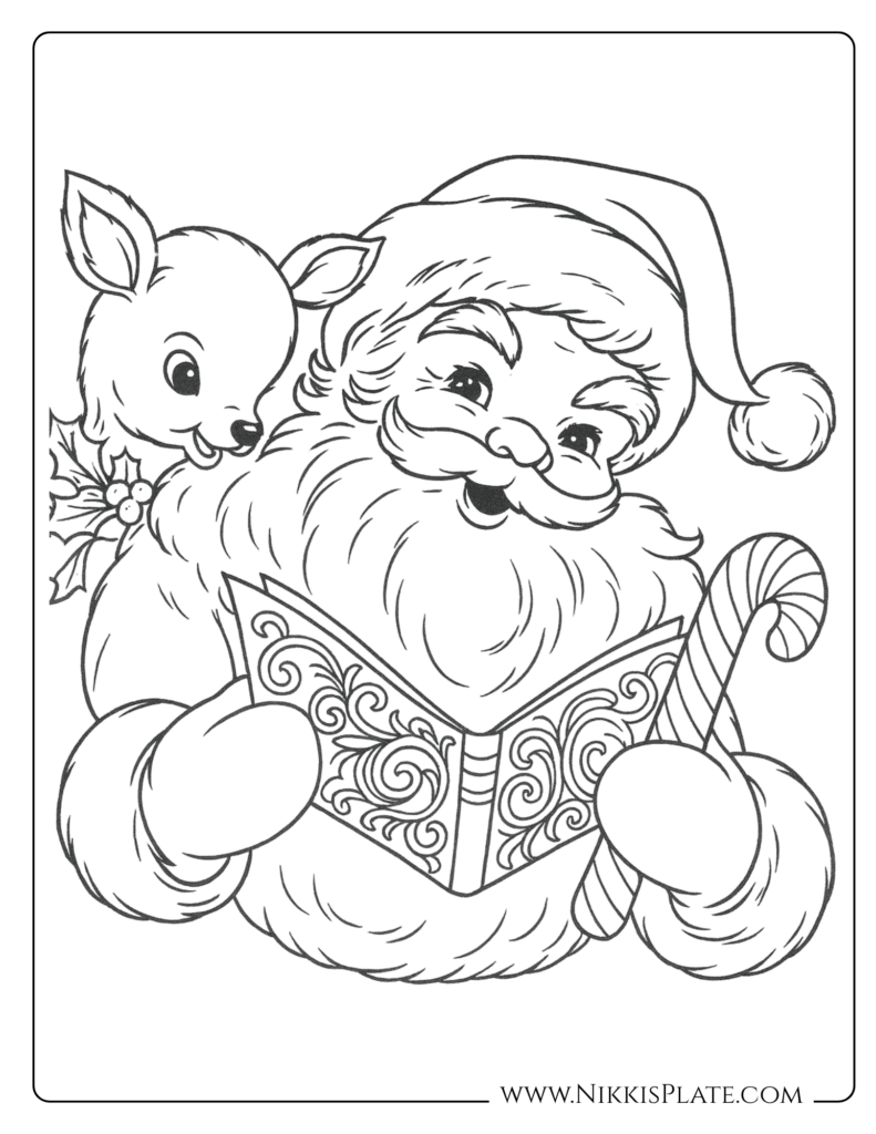 15 FREE Vintage Christmas Coloring Pages | Printable Bundle