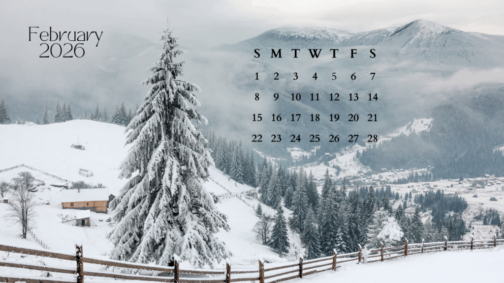 30 Free February 2026 Desktop Calendar Backgrounds (EASY DOWNLOAD)
