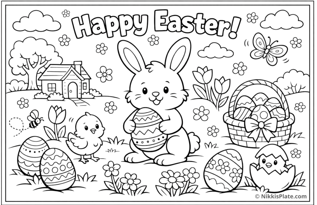 5 Free Easter Placemat Printables for Kids (Dinner Table Activity Pack PDF)