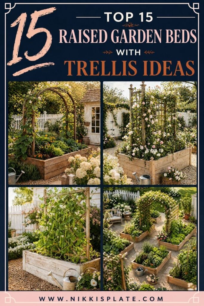 15 Raised Garden Beds With Trellis Ideas for a Beautiful Backyard ...
